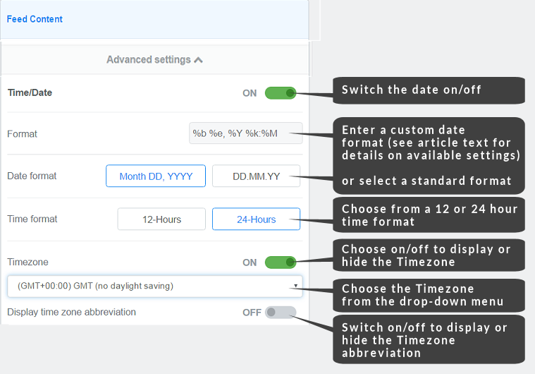 Customize Date And Time Format For RSS Feeds FeedWind