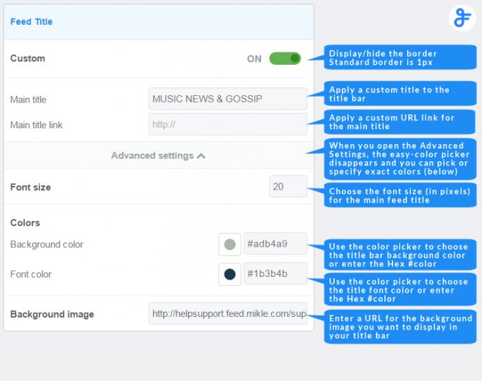 A guide to set up RSS widget | FeedWind