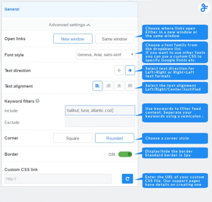 A guide to set up RSS widget | FeedWind