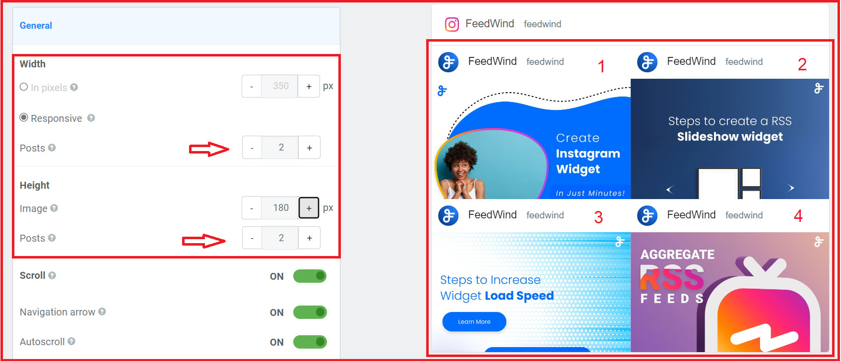 Steps to create and embed an Instagram Feed Widget | FeedWind
