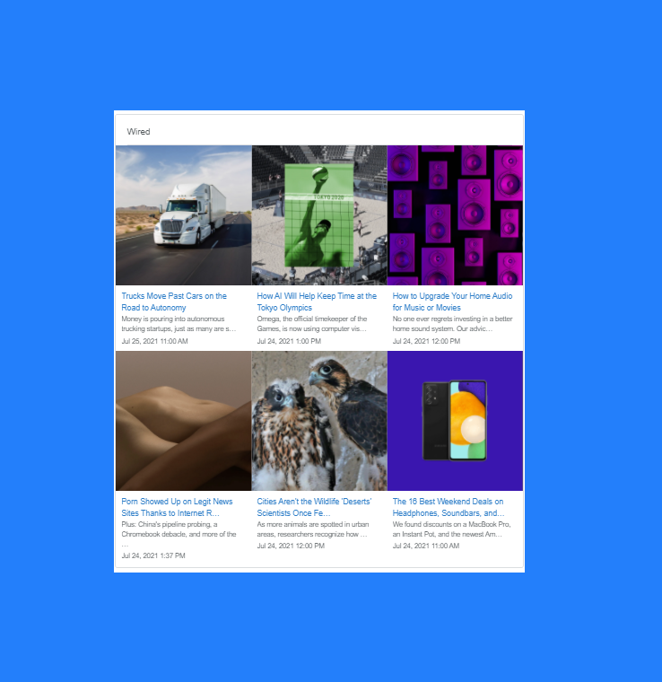 Display Multiple RSS Posts as Cards | FeedWind