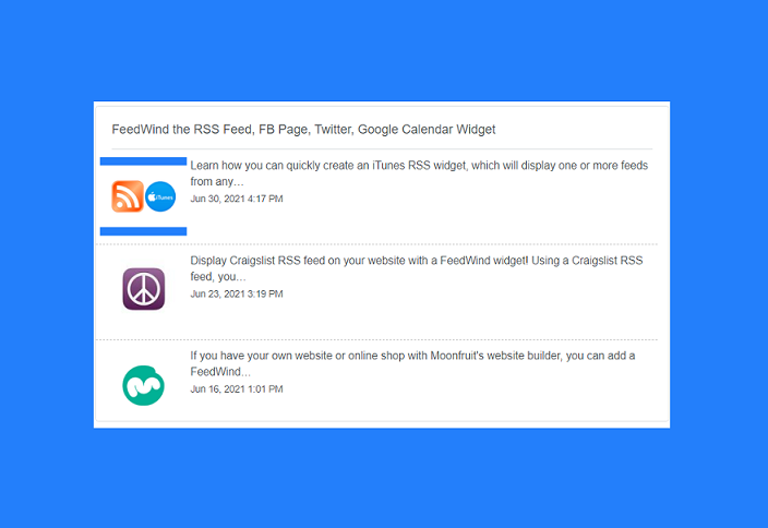 Example of Facebook Widget | FeedWind Example of Facebook Widget | FeedWind