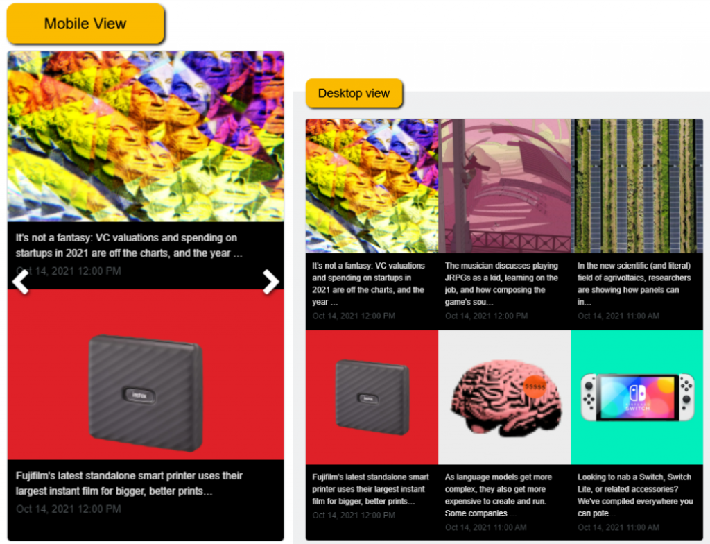 Create a Single Column Widget for Mobile | FeedWind