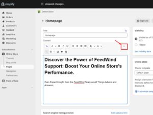 Add a Custom Shopify HTML Widget to Your Website - FeedWind Support